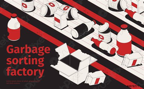 Garbage Sorting Line Background Stock Vector 4978771 Crushpixel