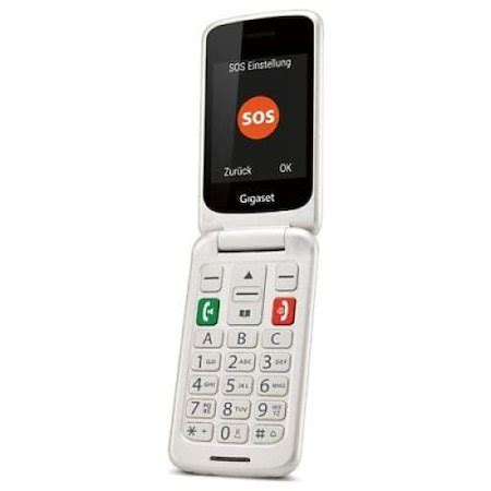 GSM телефон Gigaset GL590, за възрастни, SOS бутон, Dual Sim, бял - eMAG.bg