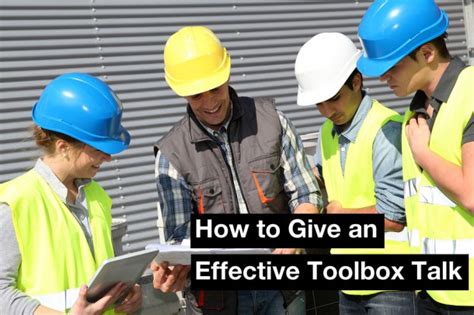 How To Run An Effective Toolbox Talk Safety Driven TSCBC