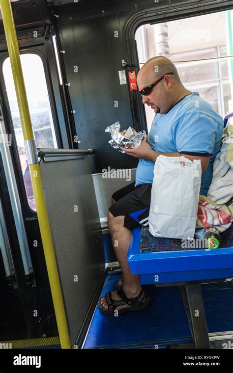 Miami Beach Floridametrobussouth Beach Localpublic Transportationmass Transitseatpassenger