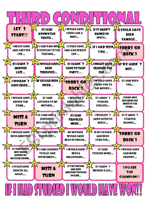 Type 3 Conditional Board Game Esl Worksheet By Imelda Have A Lovely Weekend Weekend Fun