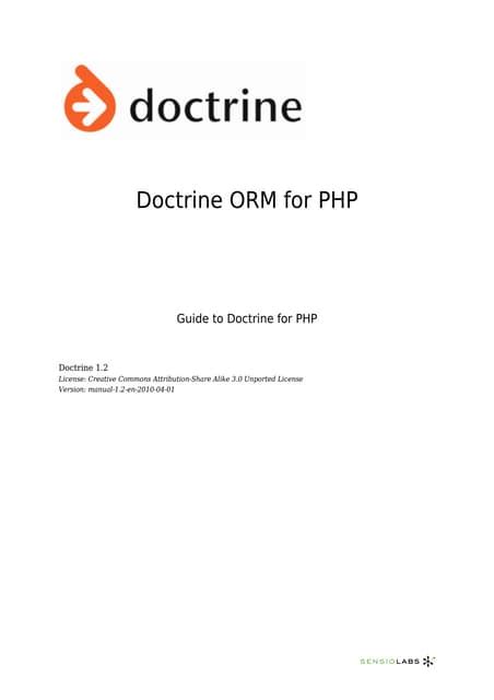 documentation de doctrine orm pdf