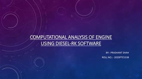 Computational Analysis Of Engine Ppt