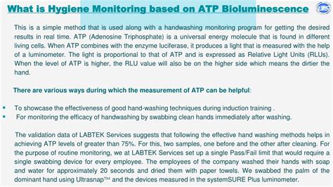 PPT What Is Hygiene Monitoring Based On ATP Bioluminescence PowerPoint Presentation ID