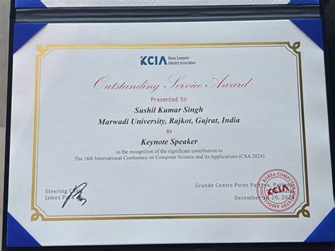 Delivered A Keynote Speech On “secure Iot Driven Smart City Futuristic