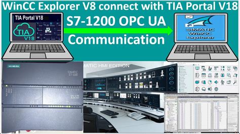 Tia Portal V18 Connect With Wincc Explorer V8 Device Plc S7 1200 Via Opc Ua Server Client Youtube