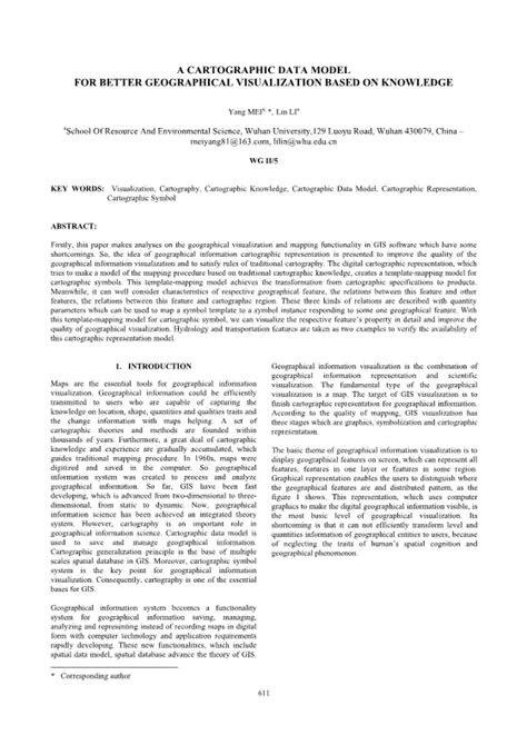 A Cartographic Data Model For Better Geographical Visualization Based On Knowledge Docslib