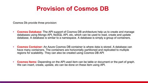 introduction to cosmos db presentation pptx