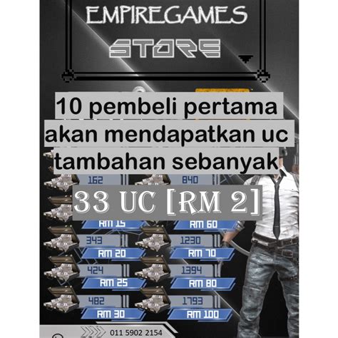 Uc Pubg Murah Dan Legal Shopee Malaysia
