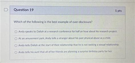 Solved D Question 19 Which Of The Following Is The Best