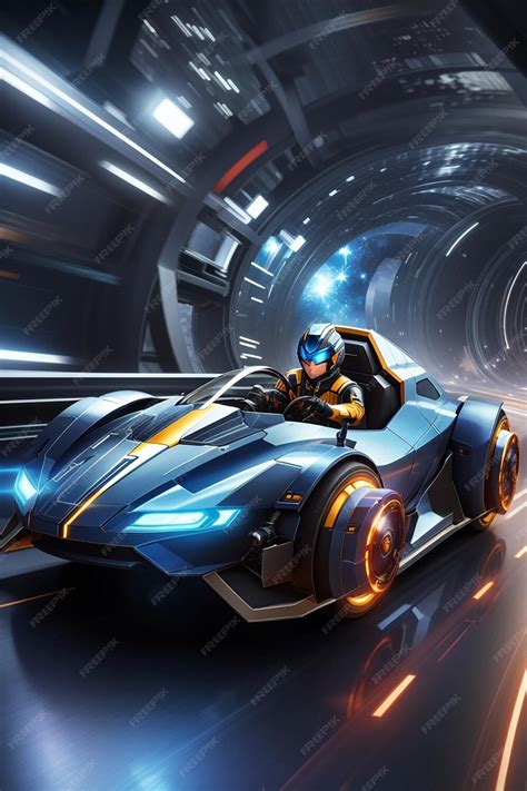 Premium Ai Image Futuristic Speedster Racing Through Time And Space