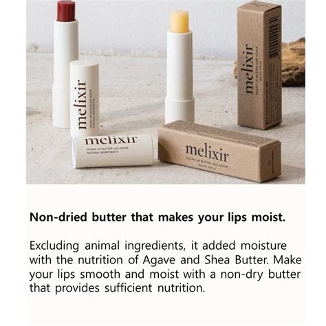 Melixir Vegan Lip Butter Balm Beauty And Personal Care Face Makeup On