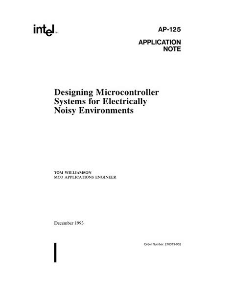 Pdf Designing Microcontroller Systems For Electrically Noisy
