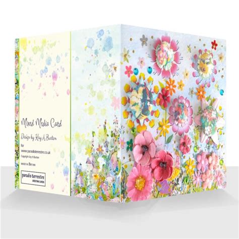Buttons Flower Garden Boxed Card All Occasion Card