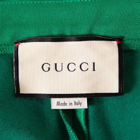Gucci Green Jersey Logo Strip Detail Paneled Stirrup Leggings Xl At 1stdibs