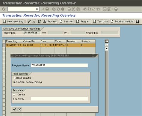 SHDB Transaction Recorder Sap Security Pages