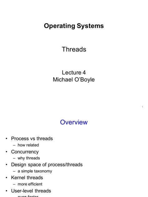 Operating Systems Threads Pdf Thread Computing Kernel