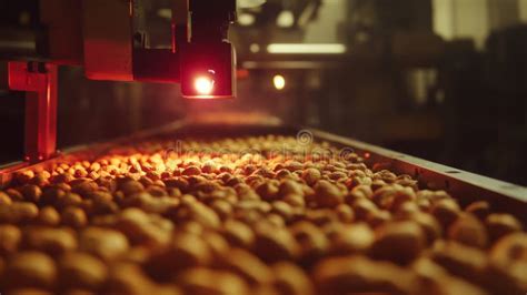 High Tech Food Production Line Using Ai For Efficient Sorting And