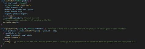 Flutter Trying To Add A New Product But Its Not Working Stack Overflow
