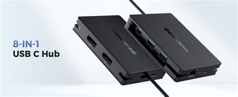 Cable Matters 8 In 1 Portable 40gbps Usb4 Hub Usb 4 Dock Dual Displayport 4k 60hz Single
