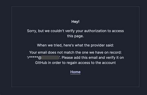 Error On Login With Github Your Email Does Not Match The One We Have On Record Sonarqube