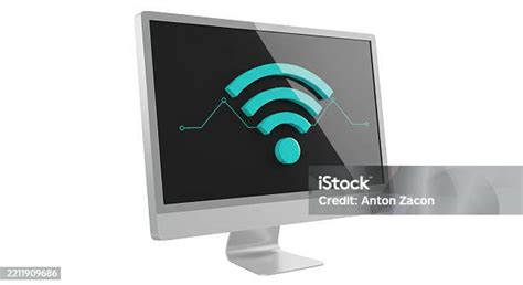 Wifi 기호 데이터 및 그래프를 표시하는 격리된 컴퓨터 화면 그래프에 대한 스톡 사진 및 기타 이미지 그래프 그래픽 사용자 인터페이스 데스크탑 컴퓨터 Istock