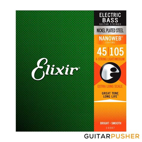 Elixir Electric Bass Nickel Plated Steel Bass Guitar Strings With Nano