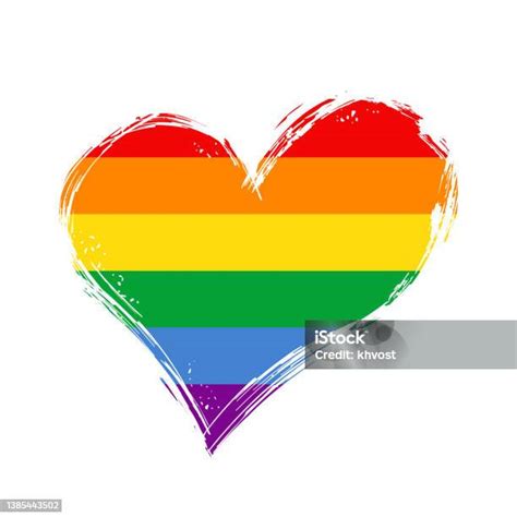 Lgbt 자부심 플래그 하트 모양의 그런지 배경 벡터 그림입니다 개념에 대한 스톡 벡터 아트 및 기타 이미지 개념 게이 프라이드 상징 국가 지리적 지역 Istock