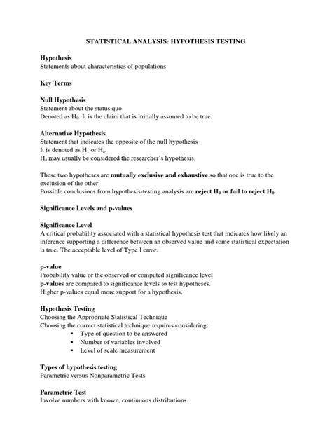 chi square and anova pdf statistical hypothesis testing statistics