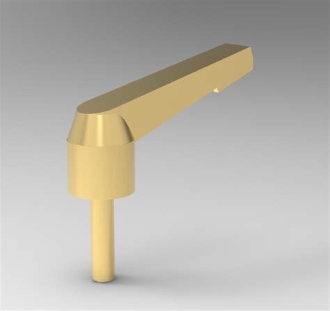 Autodesk Inventor Ipt File 3d Cad Model Of Lever With Threaded Screw A Mm 0 X Mm M6 T1 Mm