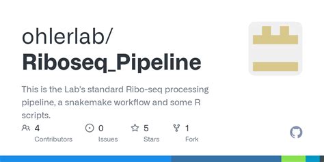 Github Ohlerlabriboseqpipeline This Is The Labs Standard Ribo Seq Processing Pipeline A