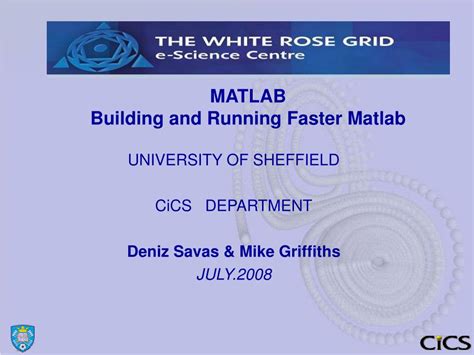 Ppt Matlab Building And Running Faster Matlab Powerpoint Presentation