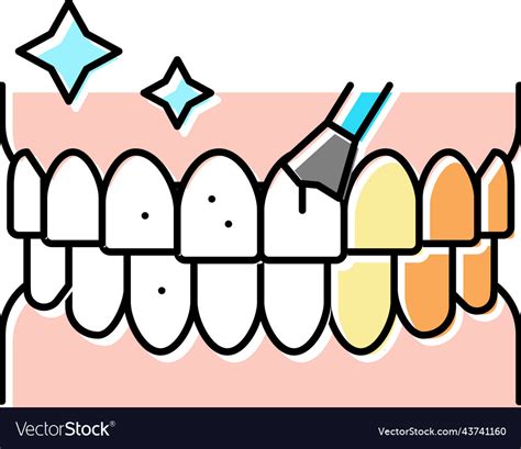Teeth Whitening Color Icon Royalty Free Vector Image