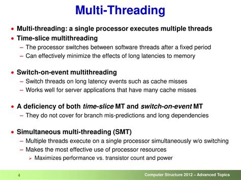 Computer Structure Advanced Topics Lihu Rappoport And Adi Yoaz Ppt