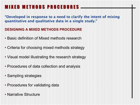 Pdf Designing A Mixed Methods Procedure Dokumen Tips