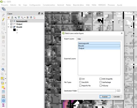 Export Sending Attribute Table Of Multiple Vector Files To Excel In