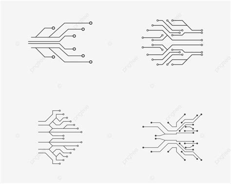 Circuit Technology Ilustration Technical Electricity Line Vector Technical Electricity Line