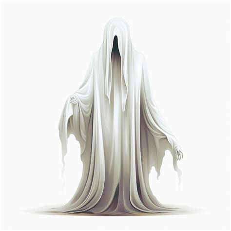 premium photo 3d rendered ghost with solid white background