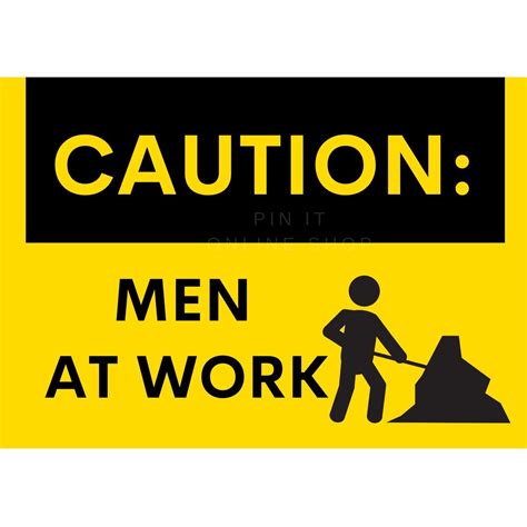 5pcs Caution Warning Signage Men At Work Shopee Philippines