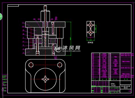 冲压模具装配图 简单冲压模具结构图 伤感说说吧
