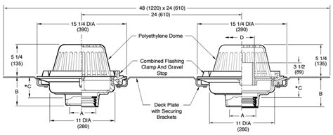 Smith 1800 15 14 Roof And Overflow Drain