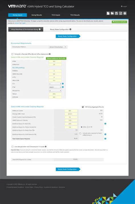 [review] Vmware Virtual San Vsan Tco And Sizing Calculator