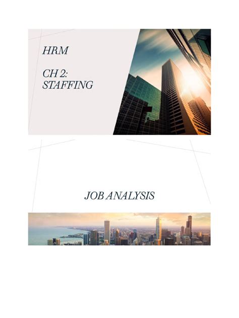 Ch 2 Staffing Job Analysis Pdf