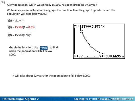 Ppt Chapter 7 Exponential And Logarithmic Functions Powerpoint Presentation Id 3184811