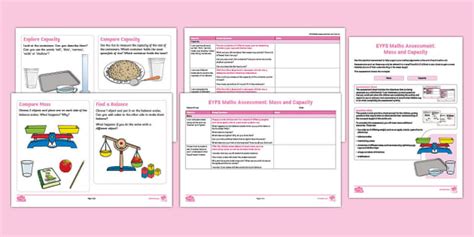 Eyfs Maths Assessment White Rose Maths Mass And Capacity