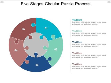 Five Stages Circular Puzzle Process Ppt PowerPoint Presentation Show Designs Download