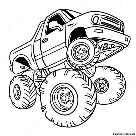 Monster Truck Crushing Cars Coloring Page Coloring Page Free