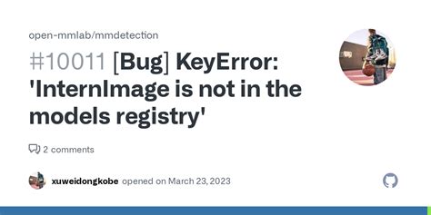 Bug Keyerror Internimage Is Not In The Models Registry · Issue