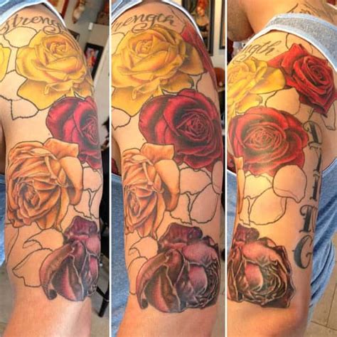 80 Amazing Rose Sleeve Tattoo Ideas