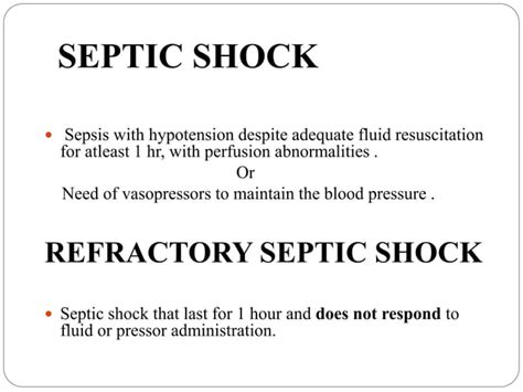 Septic Shock Management PPTX
